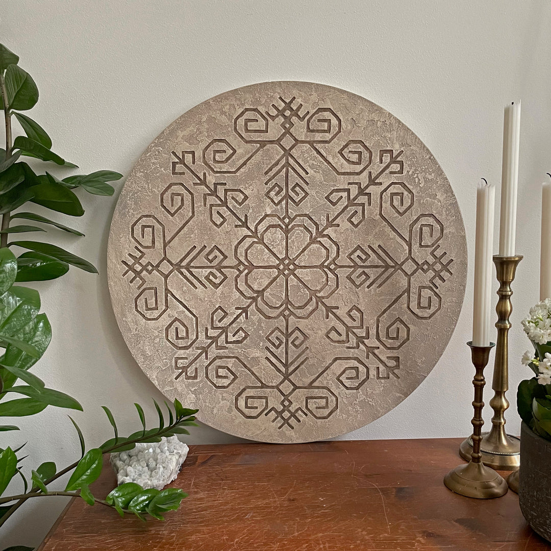 Saules mandala, 60cm – Baltu Spēka Zīmes